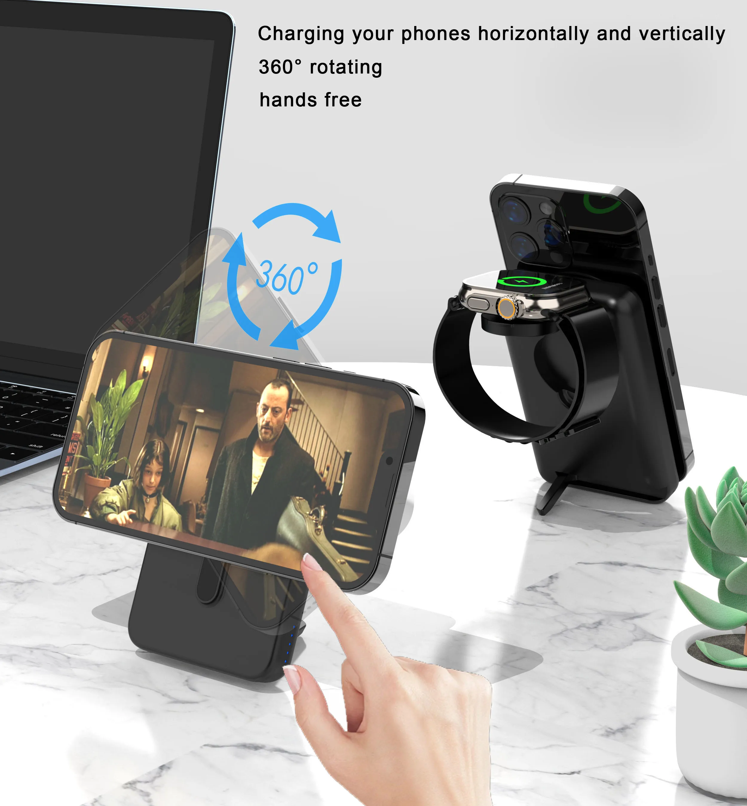 Slim PD Fast Wireless Charging Electric Power Bank 10000mAh Mini ...