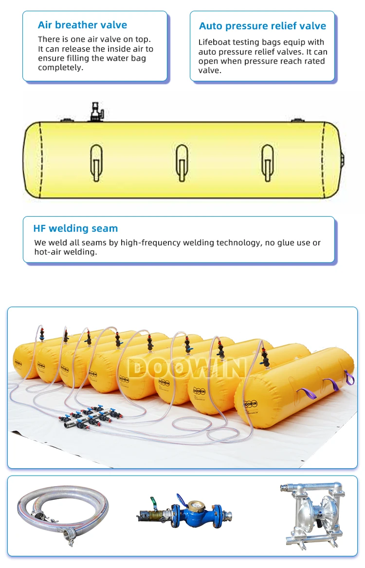 Hf Welding Lifeboat Water Weights Water Bags For Load Test - Buy Test ...