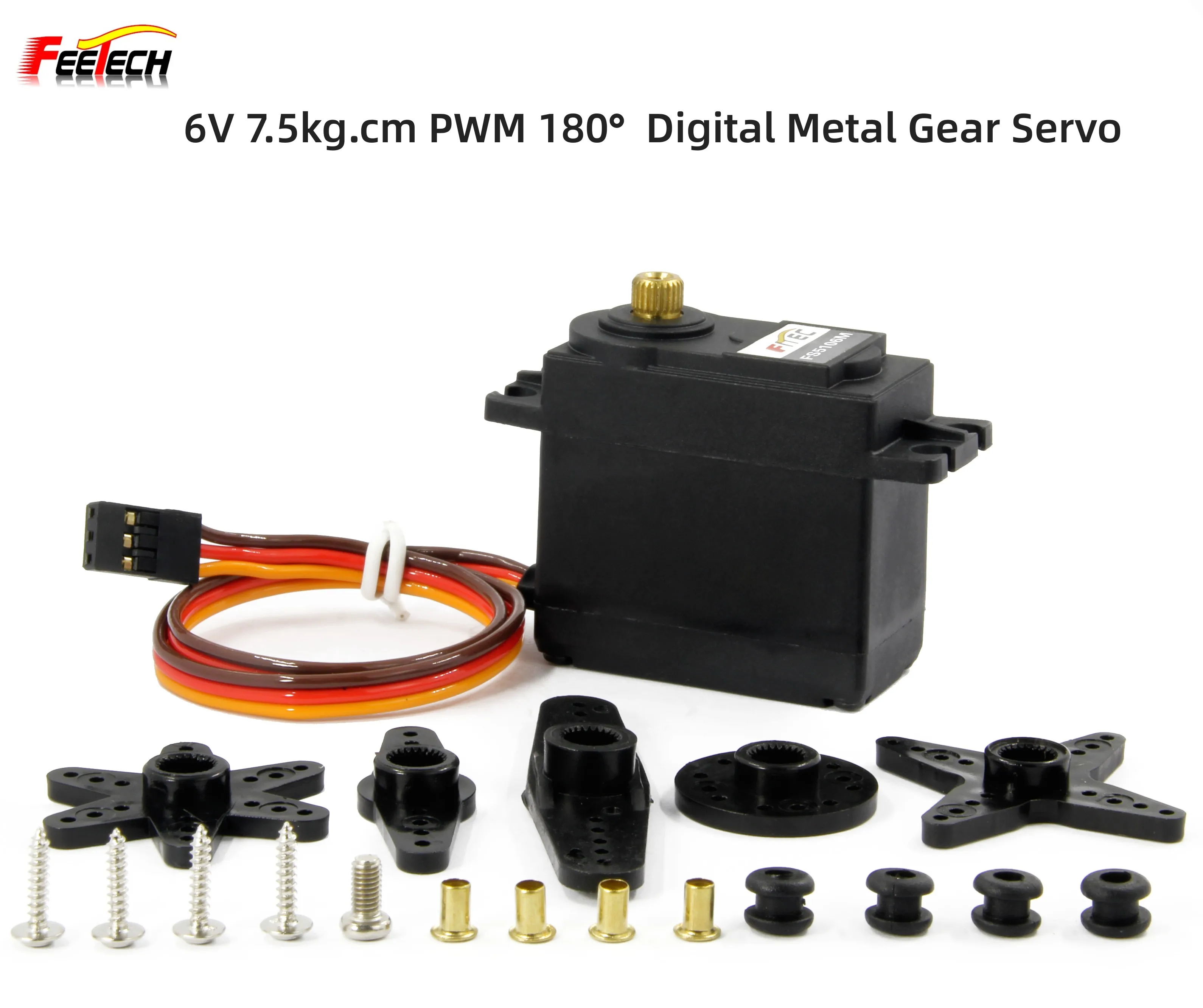 Alibaba.com: FS5106M 7.5kg 180° analog servo motor for RC paper ...