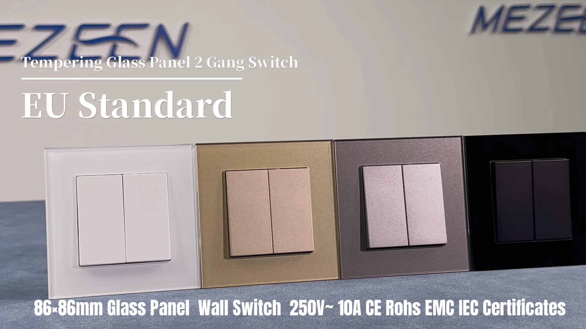 European Standard Classic Switch Design 220v 10a Gold Glass Panel ...