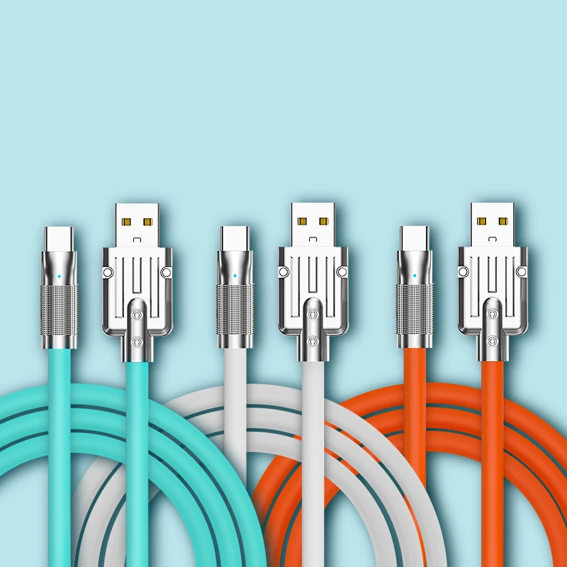 Hot Products Zinc Alloy And Soft Silicone Material 6a Fast Charging ...