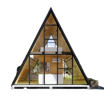 20ft Triangular Shape Tiny Homes A Frame Wooden Camper Hotel Kit Home ...