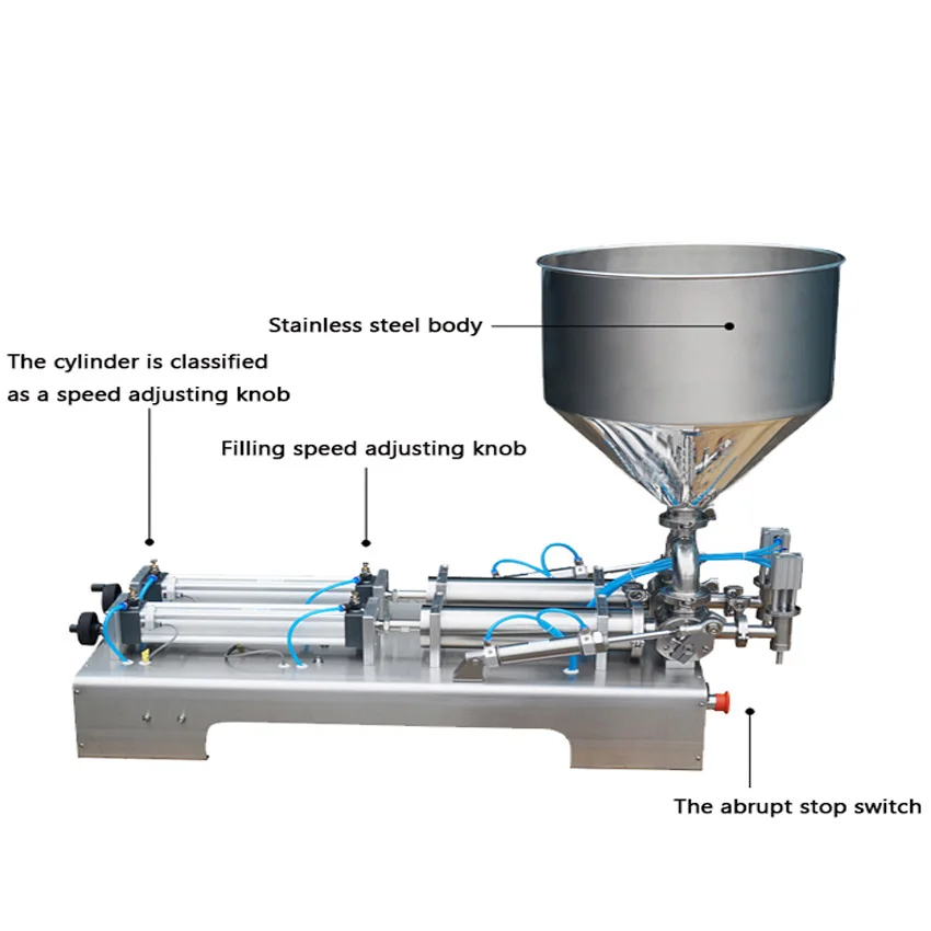 Two-head Full Pneumatic Paste Filling Machine 1000ml