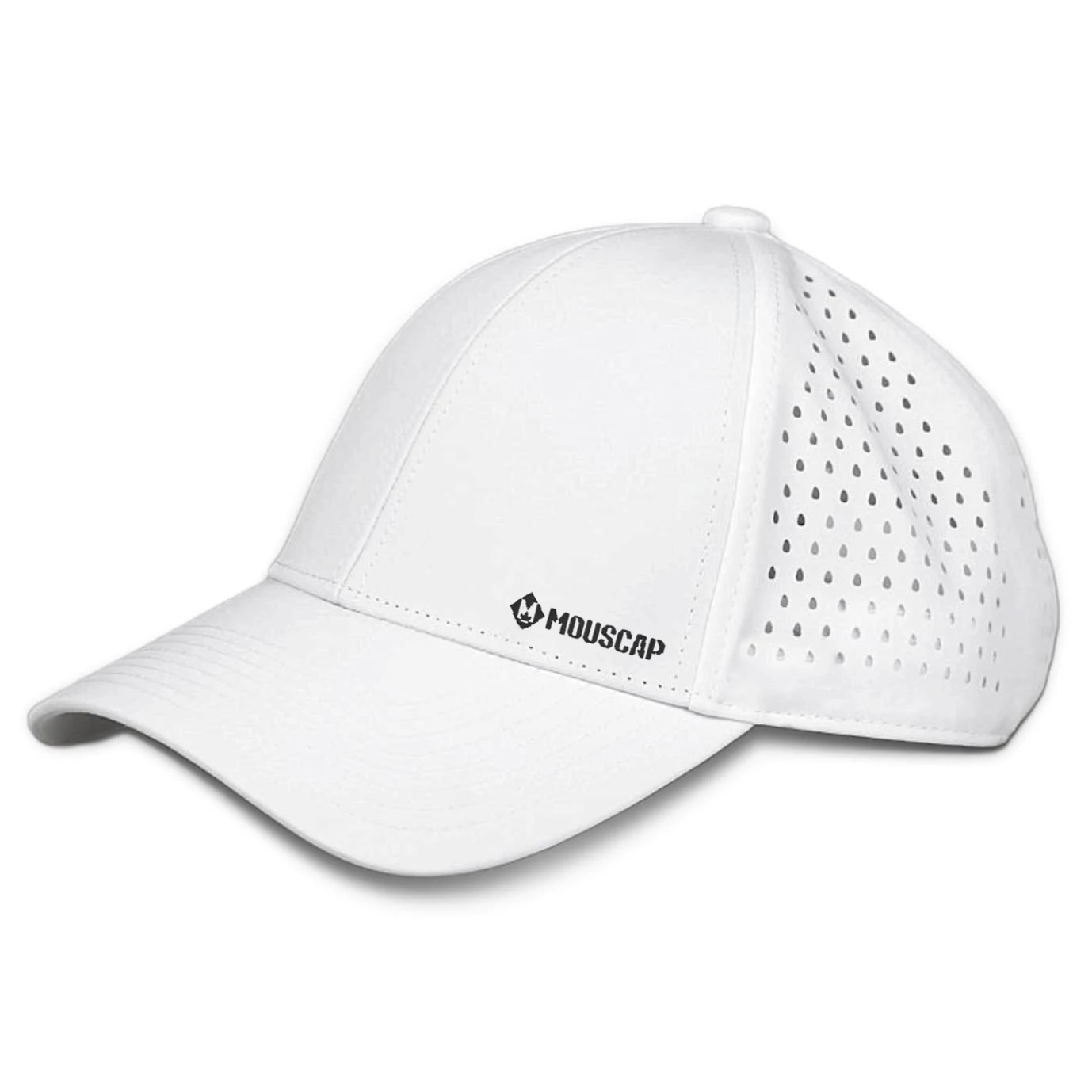 Custom Printed Logo 6 Panel Fitted Laser Hole Perforated Waterproof Cap ...