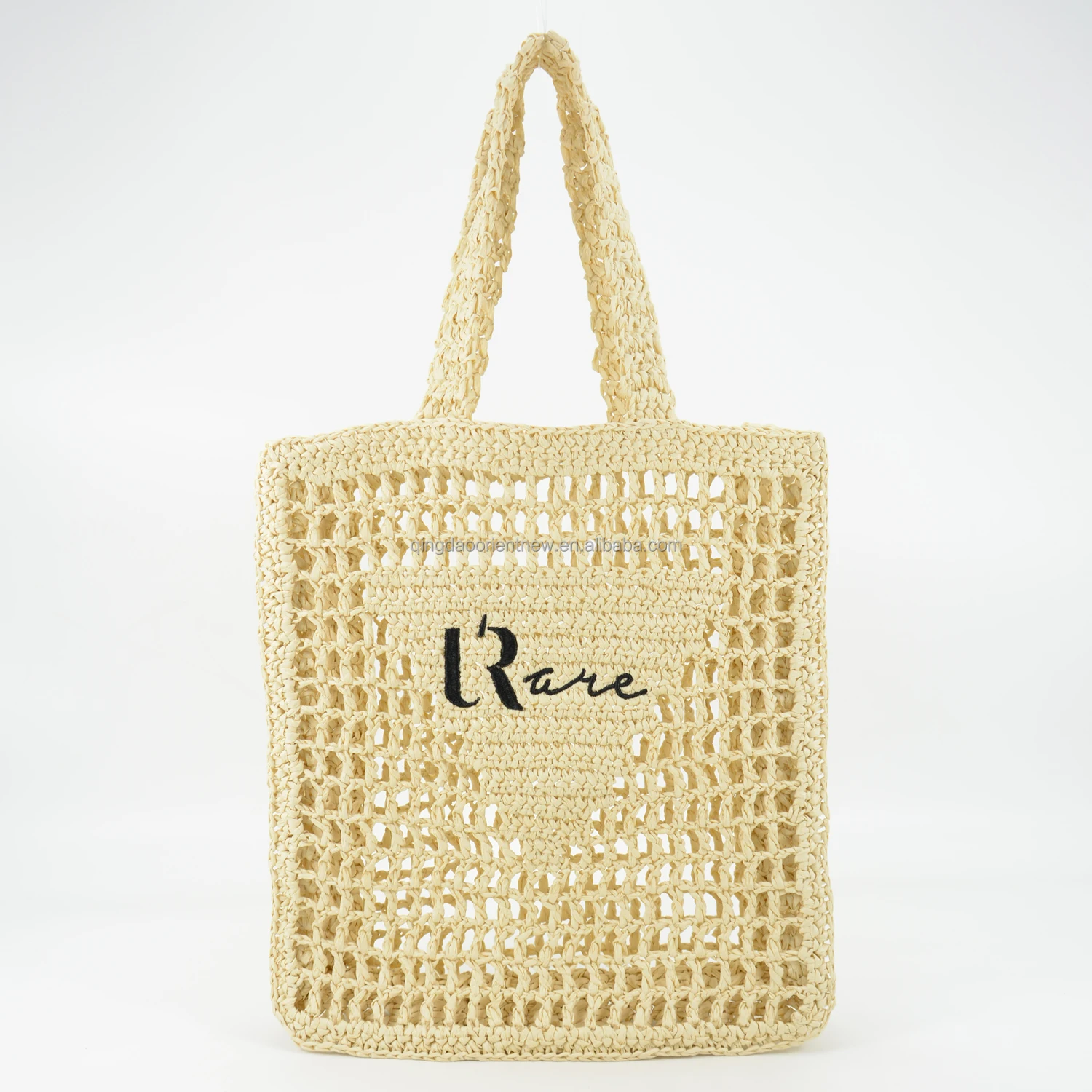 Famous Brand Luxury Designer Fashion Woven Raffia Shopping Embroidery ...