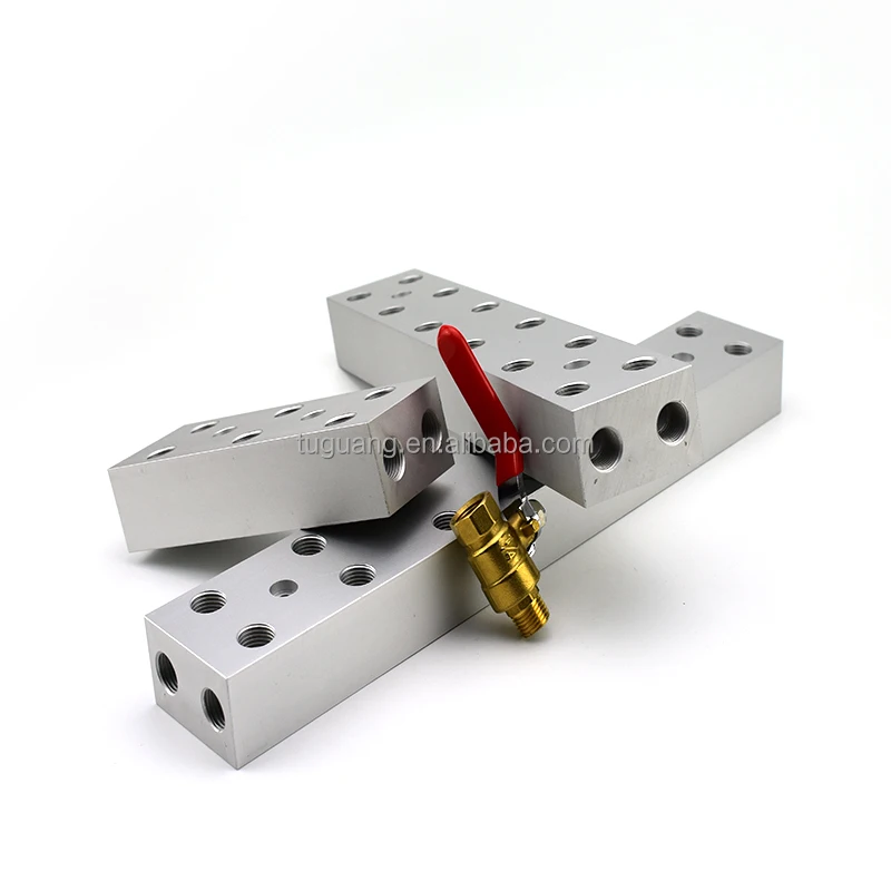 2 ~ 10 Rows Simonee Pneumatic Solenoid Valve Block With Silencer ...