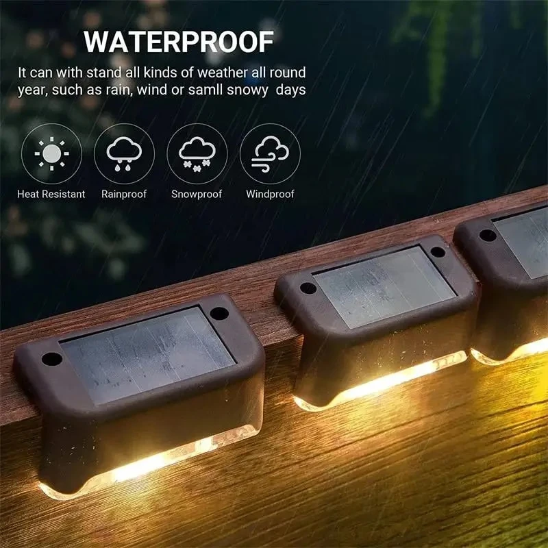 Led Garden Wall Lamp Solar Deck Lights Outdoor Solar Step Lights Led ...