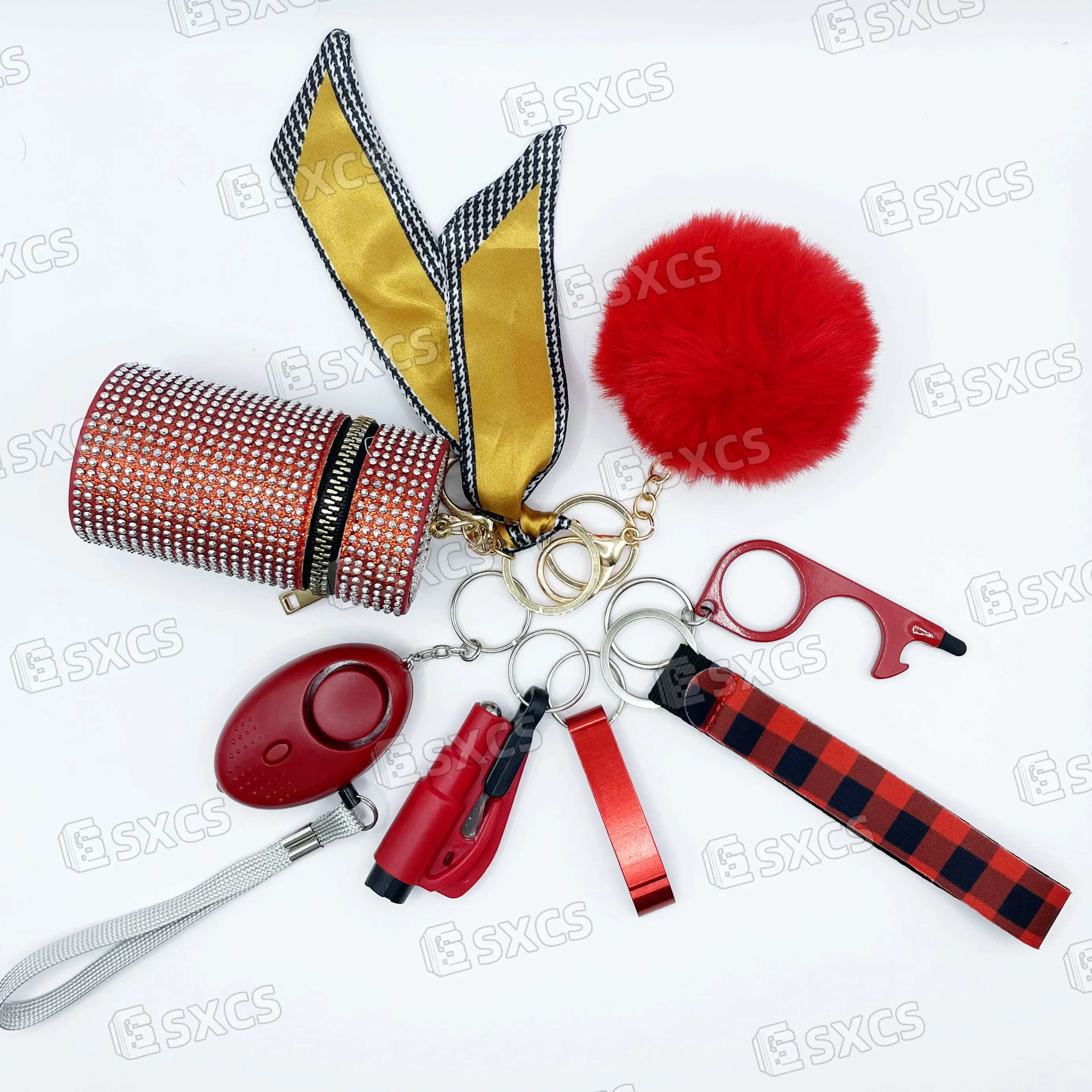 Wholesale Keychain Rubber Self Defense Key Chains For Women Plush ...