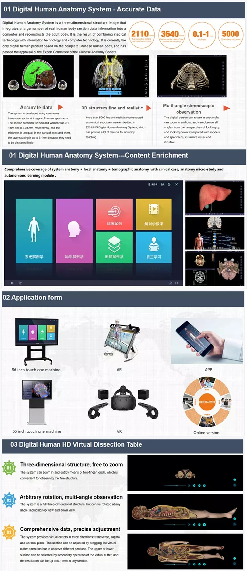 3d Body Virtual Autopsy Table Virtual Anatomy Dissection Table For ...