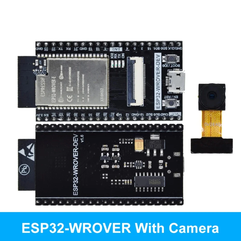 2022最新的esp32摄像头模块esp32 Wrover板，带摄像头无线蓝牙模块，适用于ide C Python代码ov2640 Buy