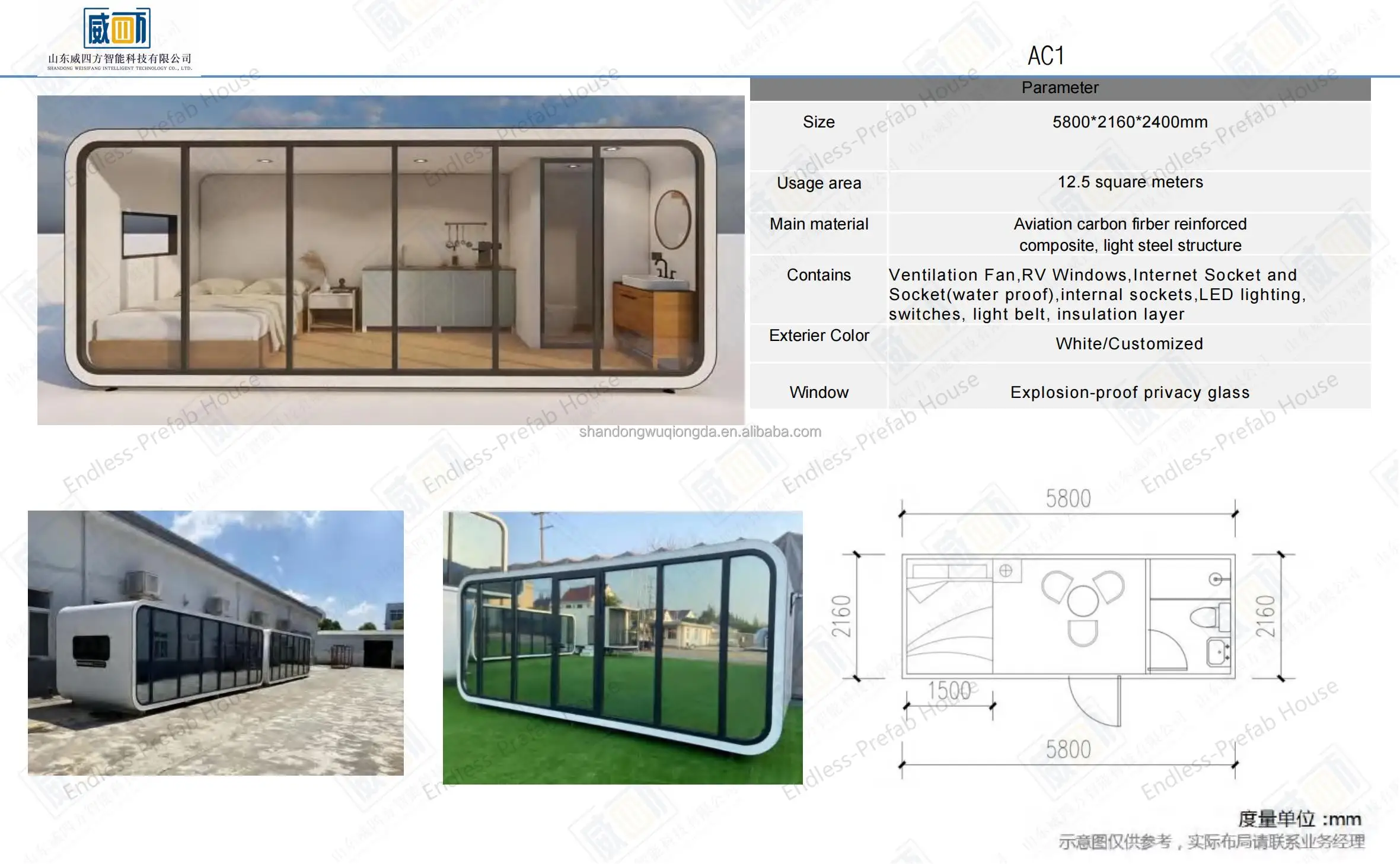 Garden Office Pod Villa Camp Homes Prefab House Tiny House Mobile House ...