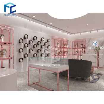 Best Interior Wig Shop Design Display Furniture Wigs Hair Store - Buy ...