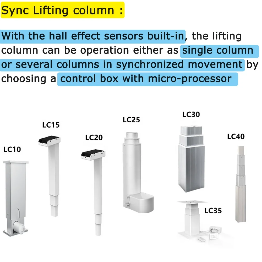 6000N Telescopic Linear Actuator for Height Adjustable Desks
