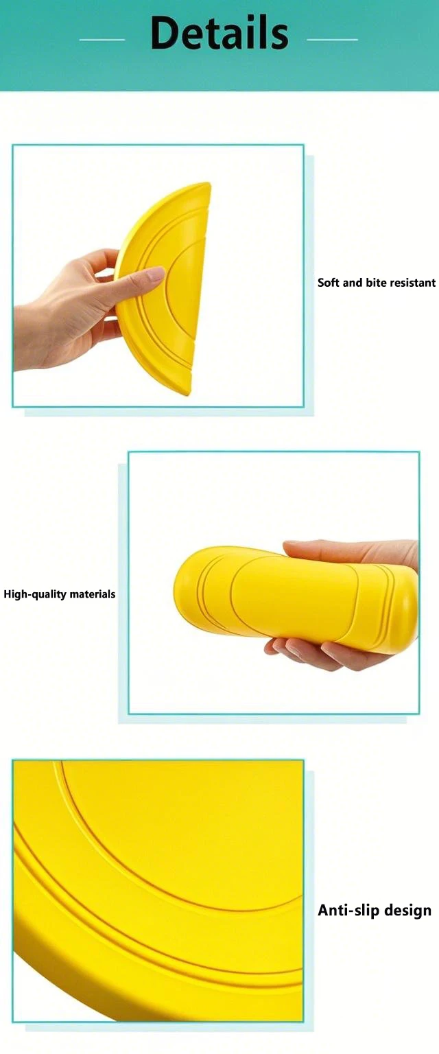 Custom Logo Dog Frisbees - Durable Silicone Flying Discs