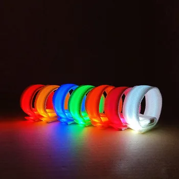 Led Glow Bracelets Light Up Wristbands Flashing Arm Wrist Bands ...