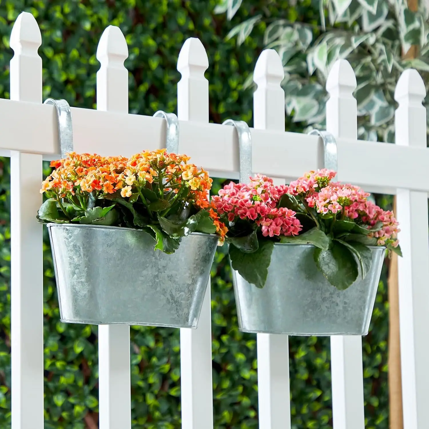 Galvanized Hanging Bucket Planter Home Decoration Farmhouse Rustic ...