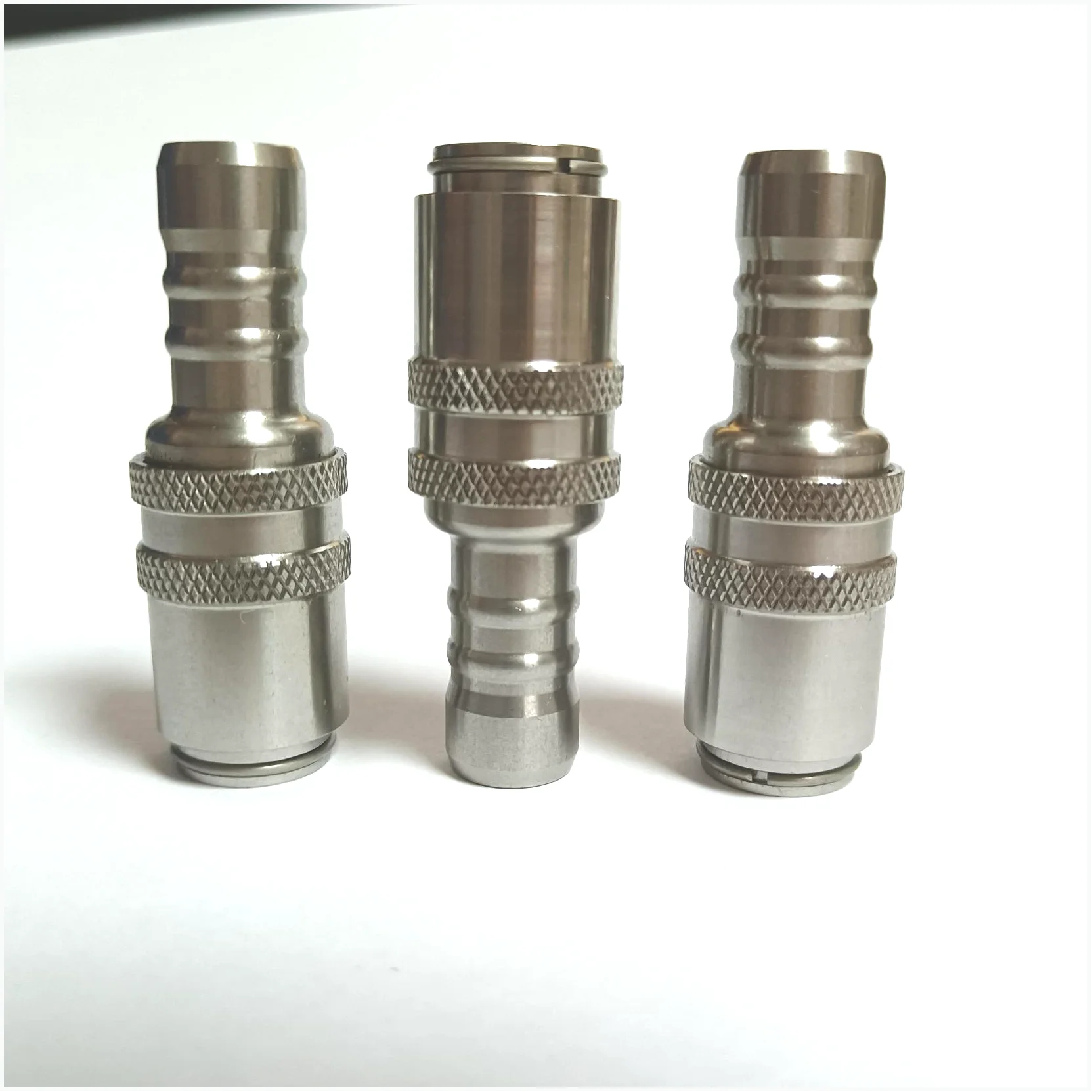 Low Cost Hose Barb Stainless Steel Flat Face Hydraulic Quick Coupler ...