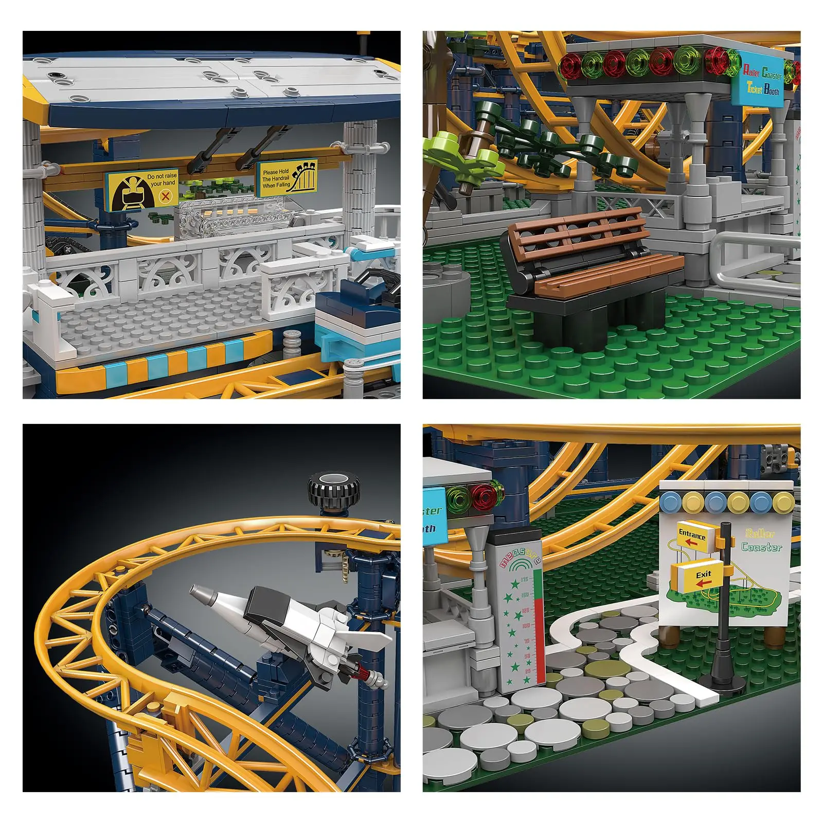 Mould King 11012 Roller Coaster Building Blocks Kits Amusement Park ...