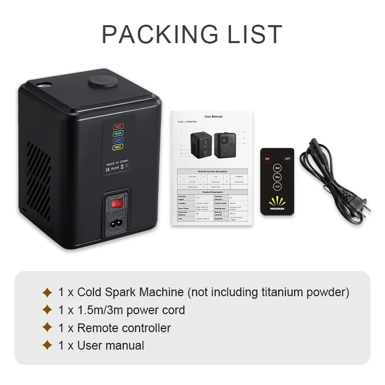 Alibaba.com: 350W remote control cold spark machine, palm size, 2-3 ...