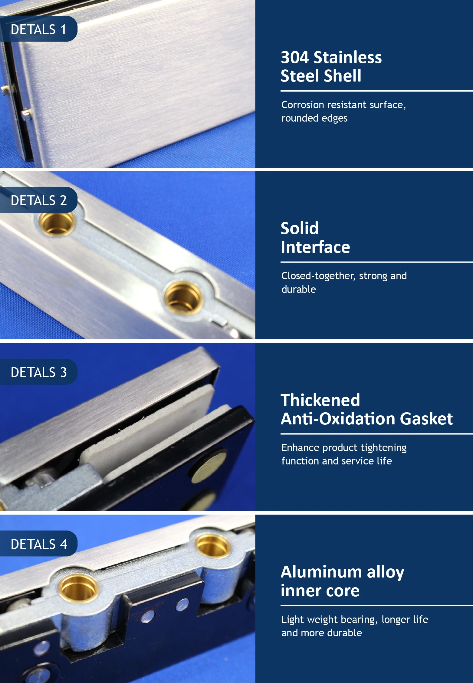 Office Building Commercial Glass Door Hardware Aluminium Alloy/zinc Alloy Floor Spring Patch ...