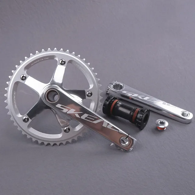 Skeace Fixed Gear Crank 48t Chainwheel Bcd144 165mm Crankarm For Single Speed Track Bike 7075 ...