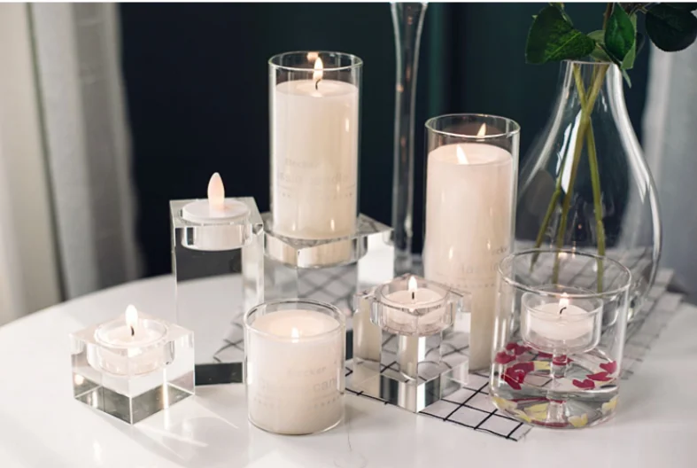Hand Blown Borosilicate Glass Candle Dome - Elegant Decor