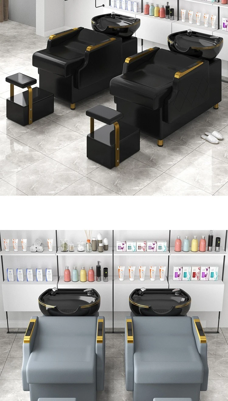 Modern Backwash Light Grey Color Professional Salon Shampoo Station ...