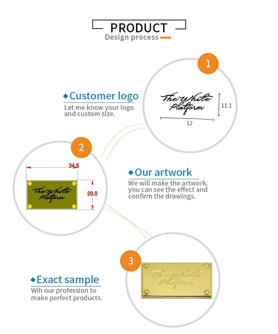 Custom Metal Logo Labels for Fashion Design - U-meking