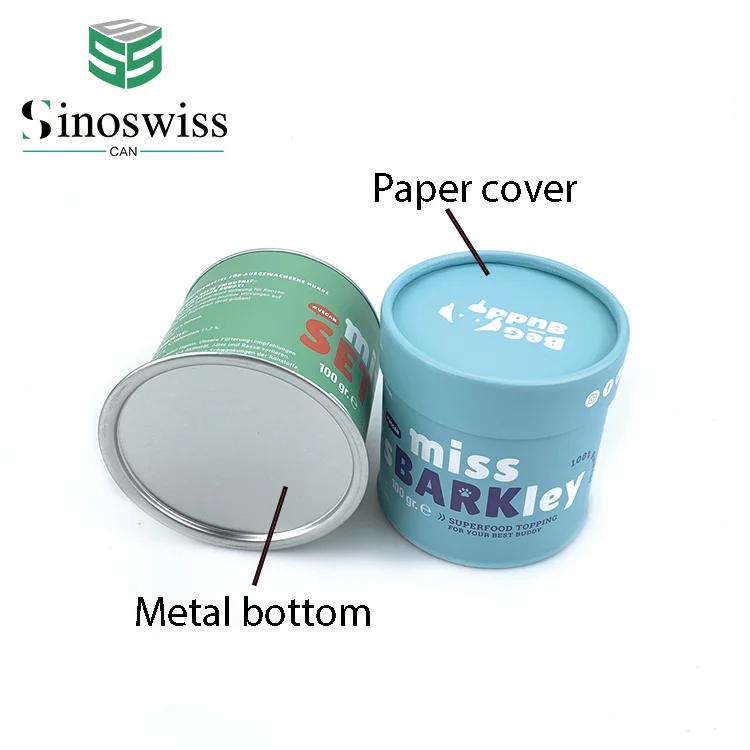 Airtight Easy Open Lid Food Cylinder Packaging Tube