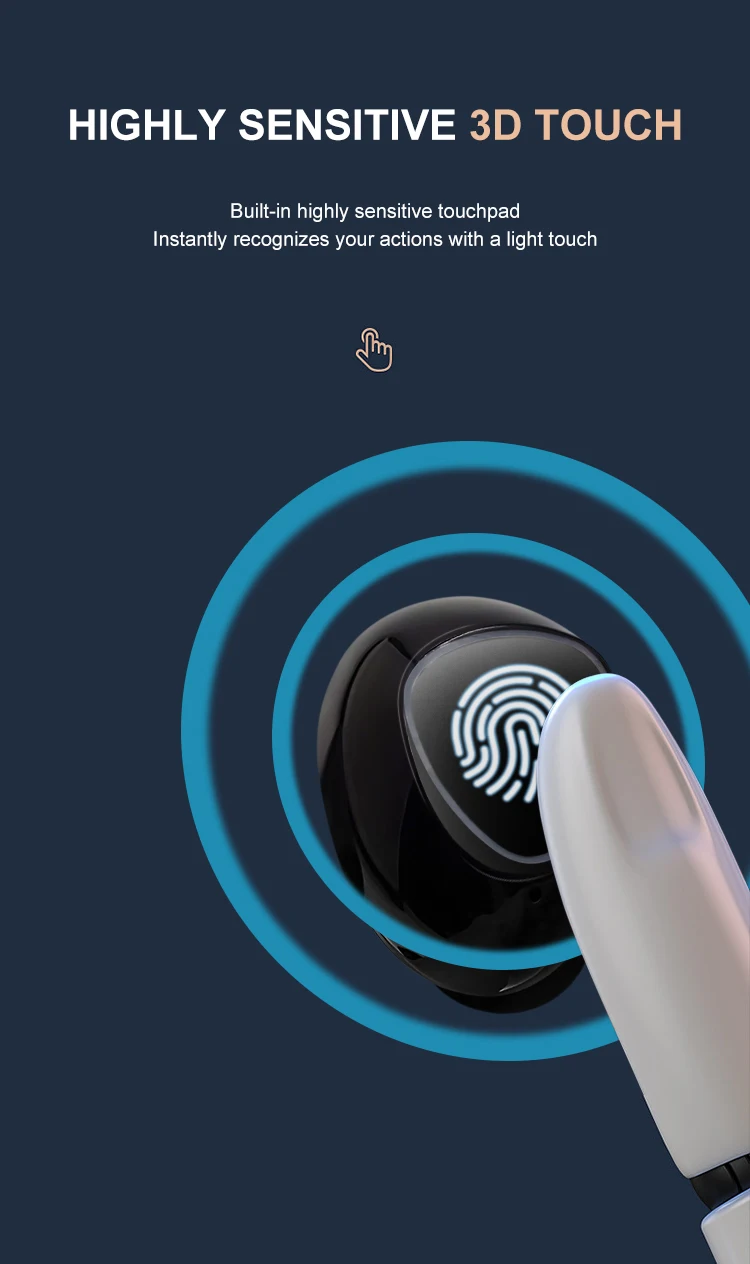 M10 True Wireless Earbuds - in-Ear Headphone with Power LED