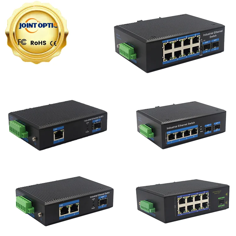 Poe Din Rail Managed Industrial Switch 4 Optical Port 10/100/1000m Base ...