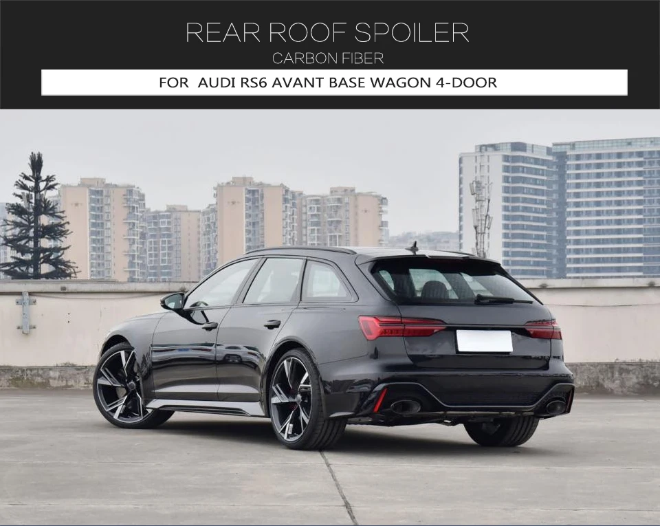 Rs6 Carbon Fiber Middle Spoiler Wing For Audi Rs6 2019-2021 - Buy ...
