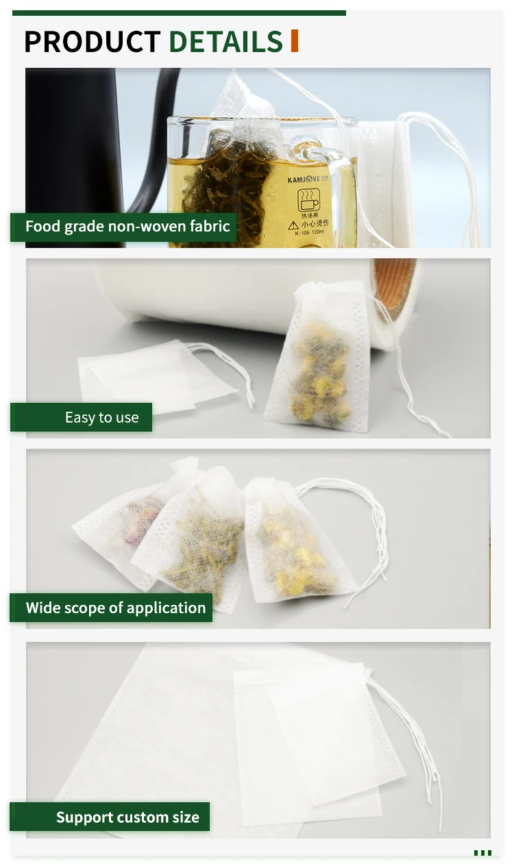 Wholesale Custom 2024 Heat Seal Tea Bag Tea Filter Paper Biodegradable ...