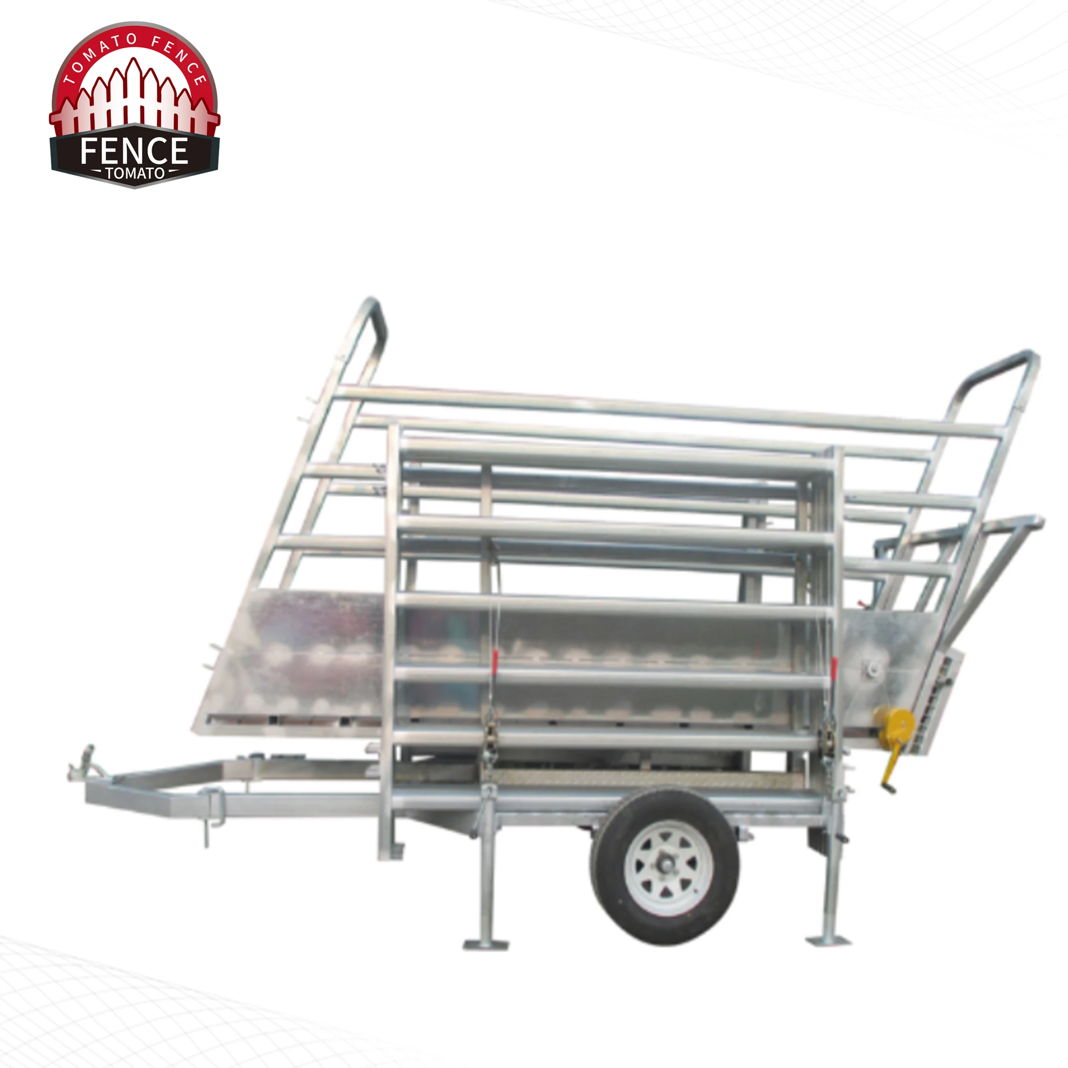 Portable Galvanized Sheep Goat Yard Panel Trailer For Farm Transport ...