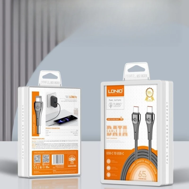 Ldnio Lc862c 2m 65w Type-c To Type-c Cable Support Pd And Qc Fast ...