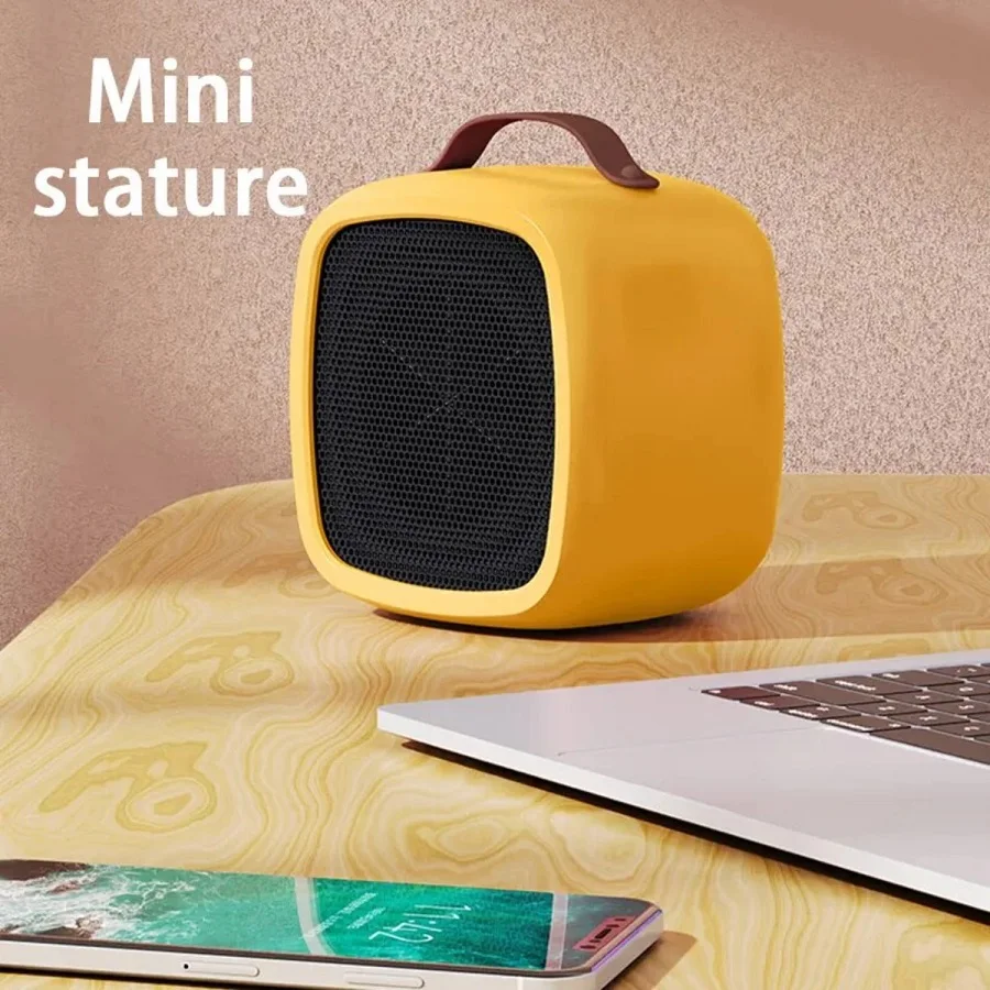 Compact 500W Mini Portable Space Heater Lightweight Desktop Warm Air ...