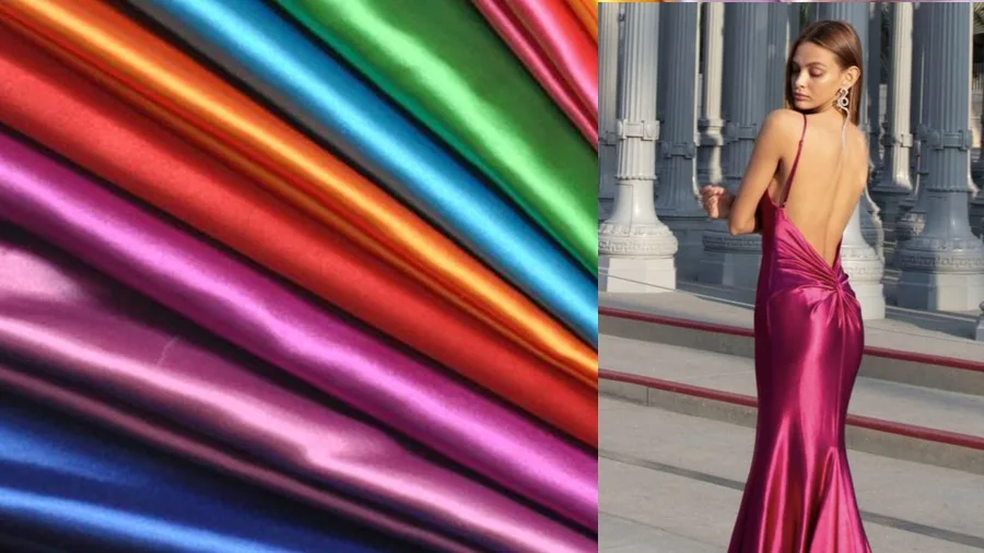 High Quality Stretch Fabric Satin 4 Way Stretch 90 Polyester 10 Spandex ...