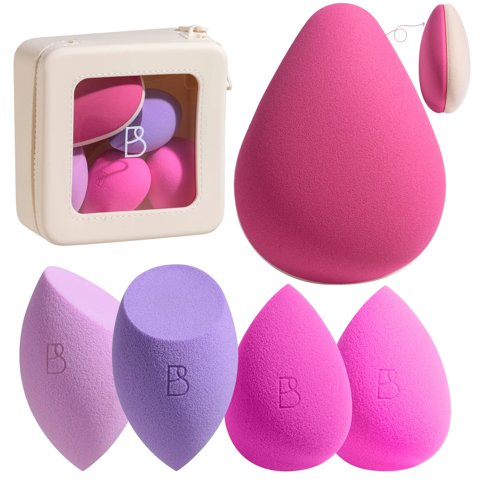 Luxury Makeup Sponge Set 5PCS Custom Logo Non Latex Face Foundation ...
