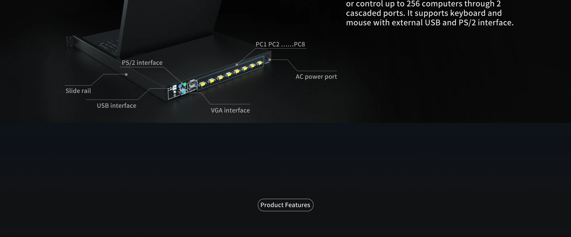 Lcd Kvm Console Platform Multiple Route Kvm Switch 17''/18.5''/19'' Lcd ...