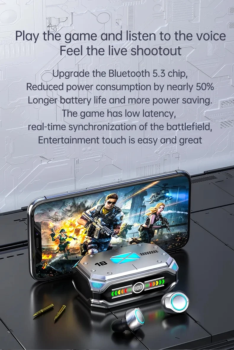 M41 Tws Wireless Auriculares Bt Earphones Touch Control Noise Reduction ...