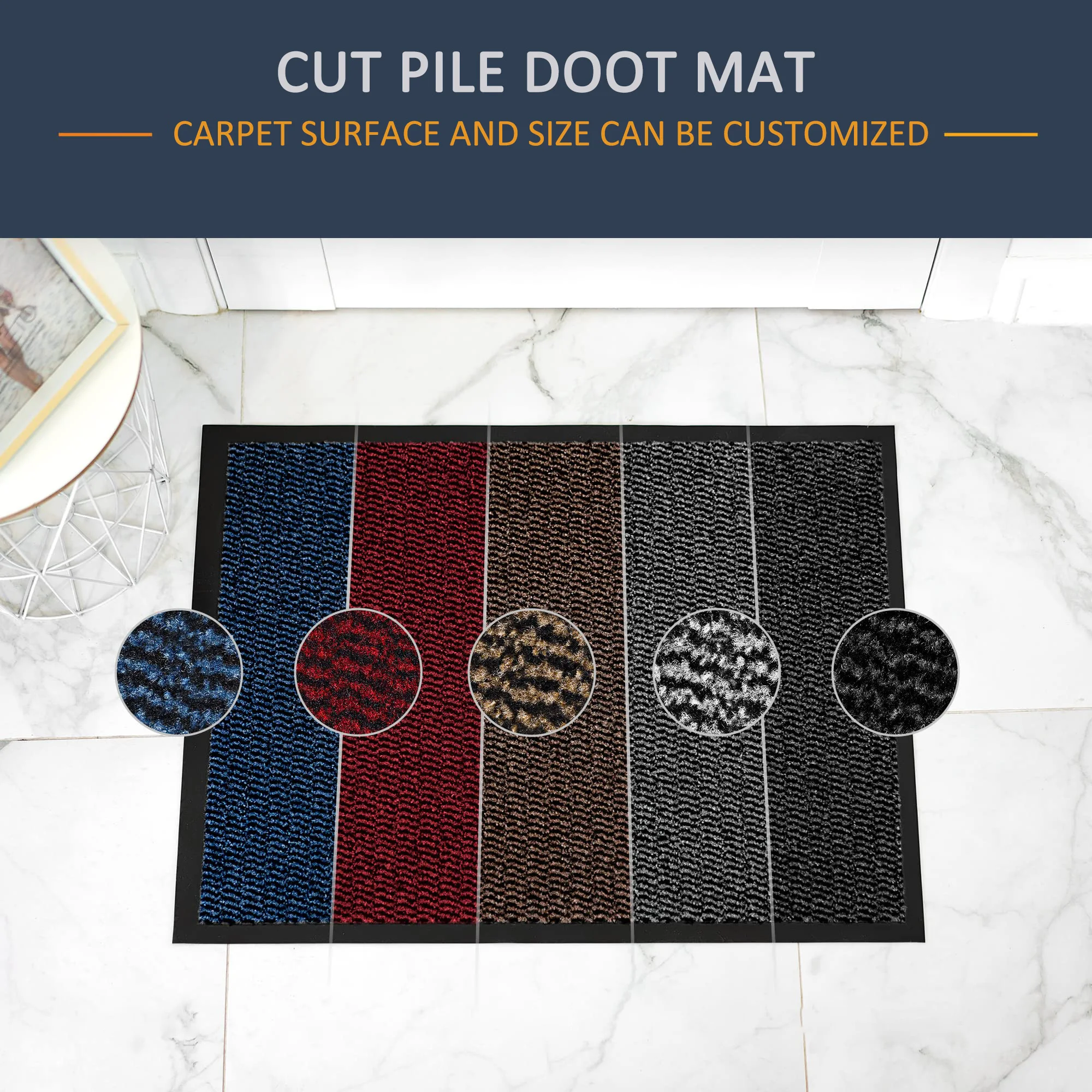 100% Polypropylene Fibre Door Mats - Anti-Slip & Durable