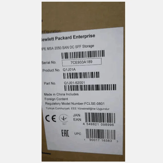HPE Q1J01A Q1J01B MSA 2050 SAN Dual Controller SFF Storage| Alibaba.com