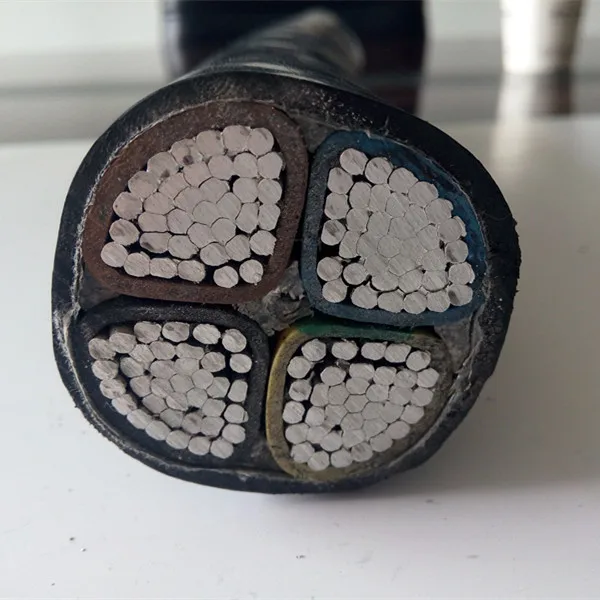 185mm2 Low Voltage 4 Core 3 Core Aluminum Power Cable Steel Wire ...