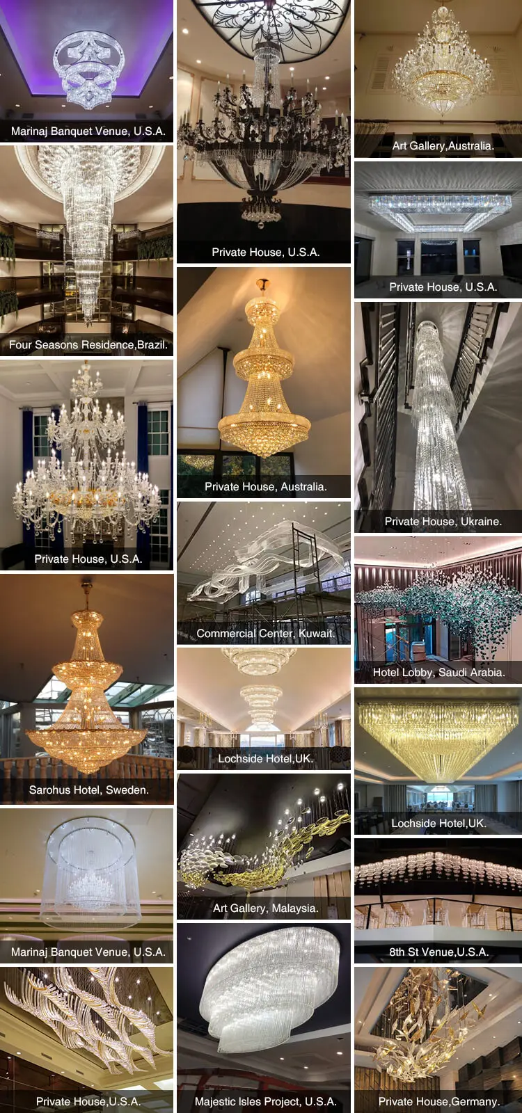 Modern Large Luxury Gold Crystal Chandelier K9 Crystal Chandelier High ...