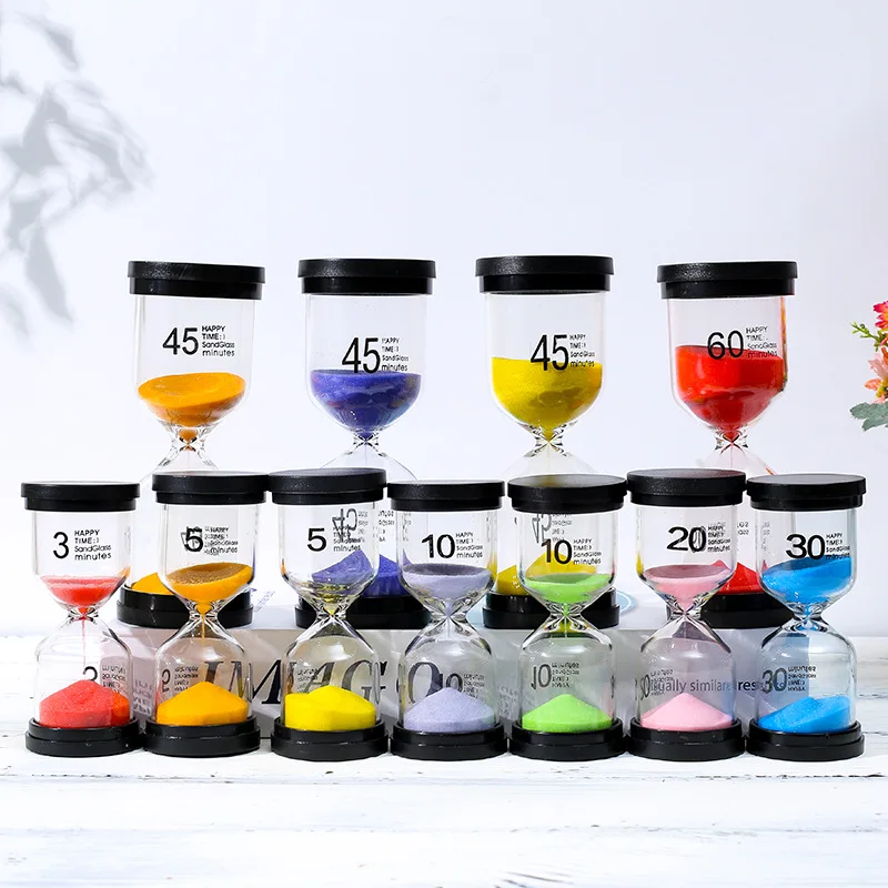 HZ Custom Made Desktop Decorative Multi-color Pyramid Shape Sand Timer ...