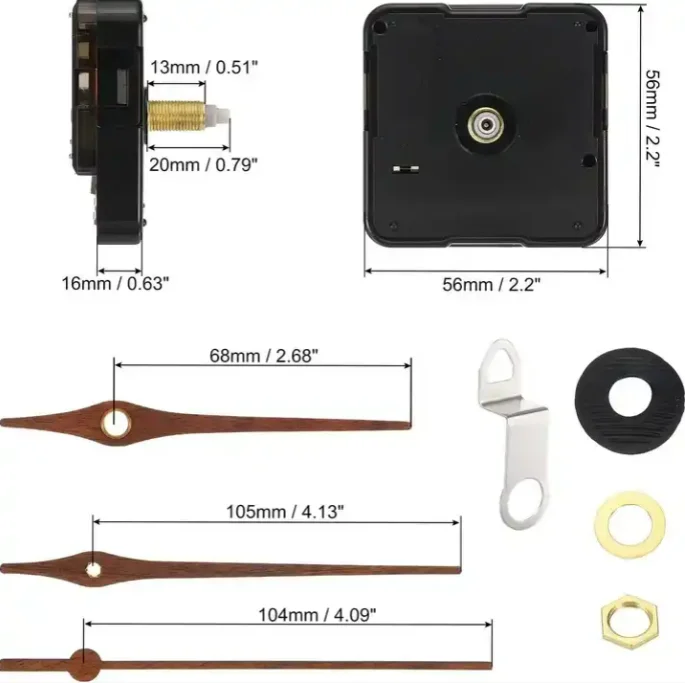 Wholesale 5168s Quartz Wall Clock Mechanism with Long Shaft