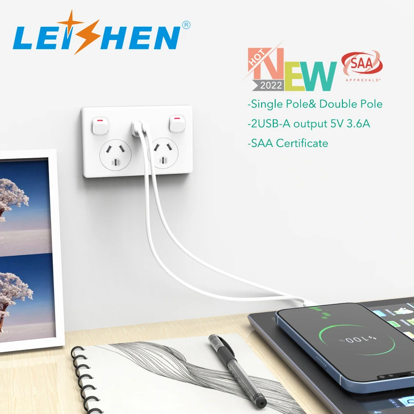 3 Pin Electrical Power Point Australia GPO Wall Socket