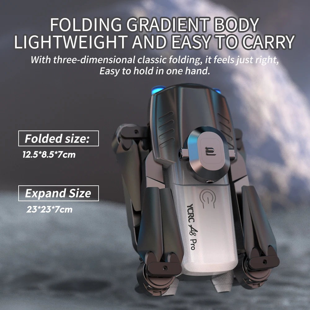 New A8 Pro Folding RC 8K Camera Fpv Drone Aircraft Toy Wireless WiFi ...