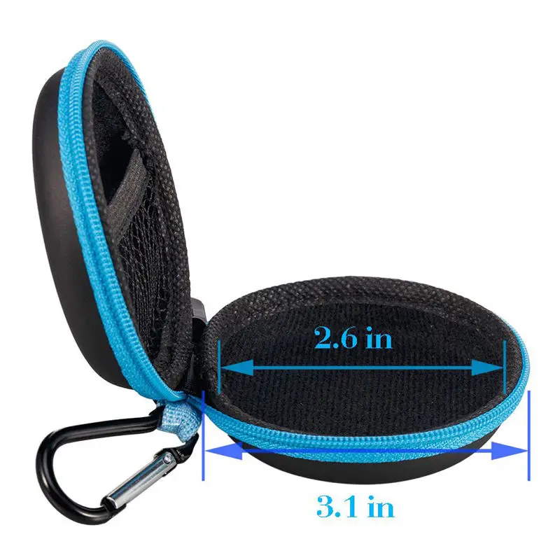 Customized Storage Shockproof Headphone Box Eva Blue Zipper Headphone ...