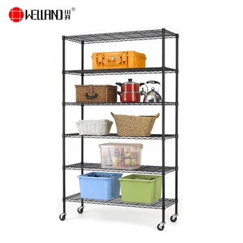 Heavy Duty 6 Tiers Powder Coated Metal Storage Wire Shelf Nsf Approval ...